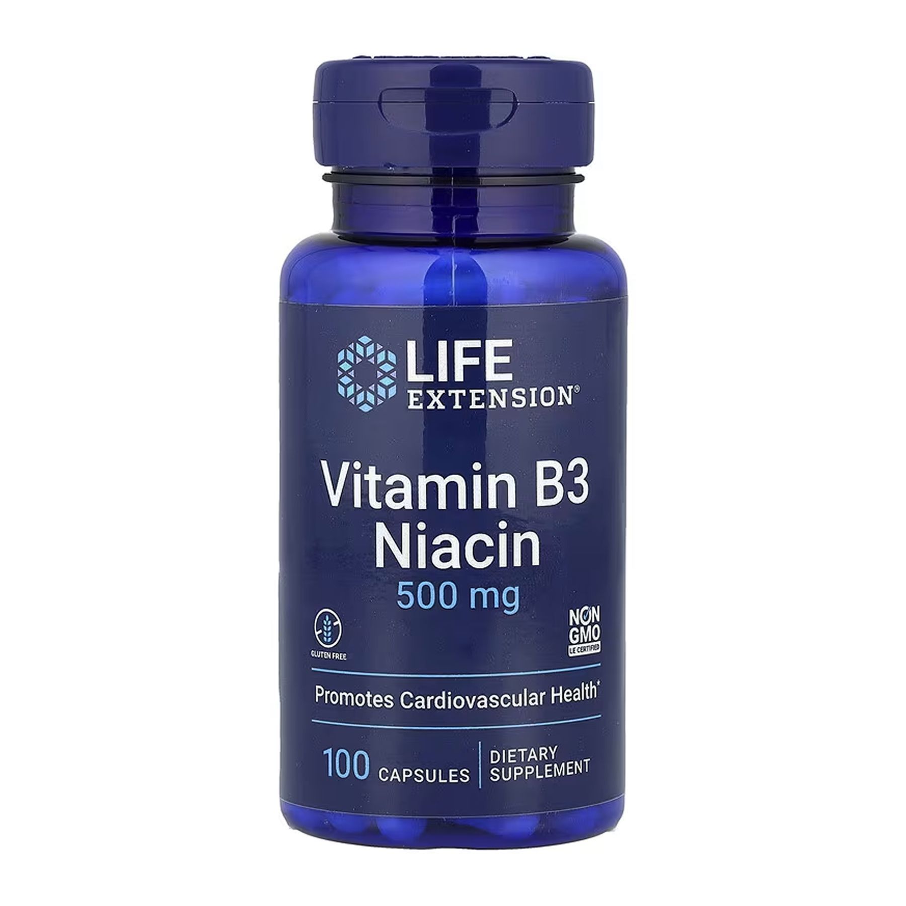 Vitamin B3 Niacin 500 mg - 100 caps Life Extension купити в HealthFit ...