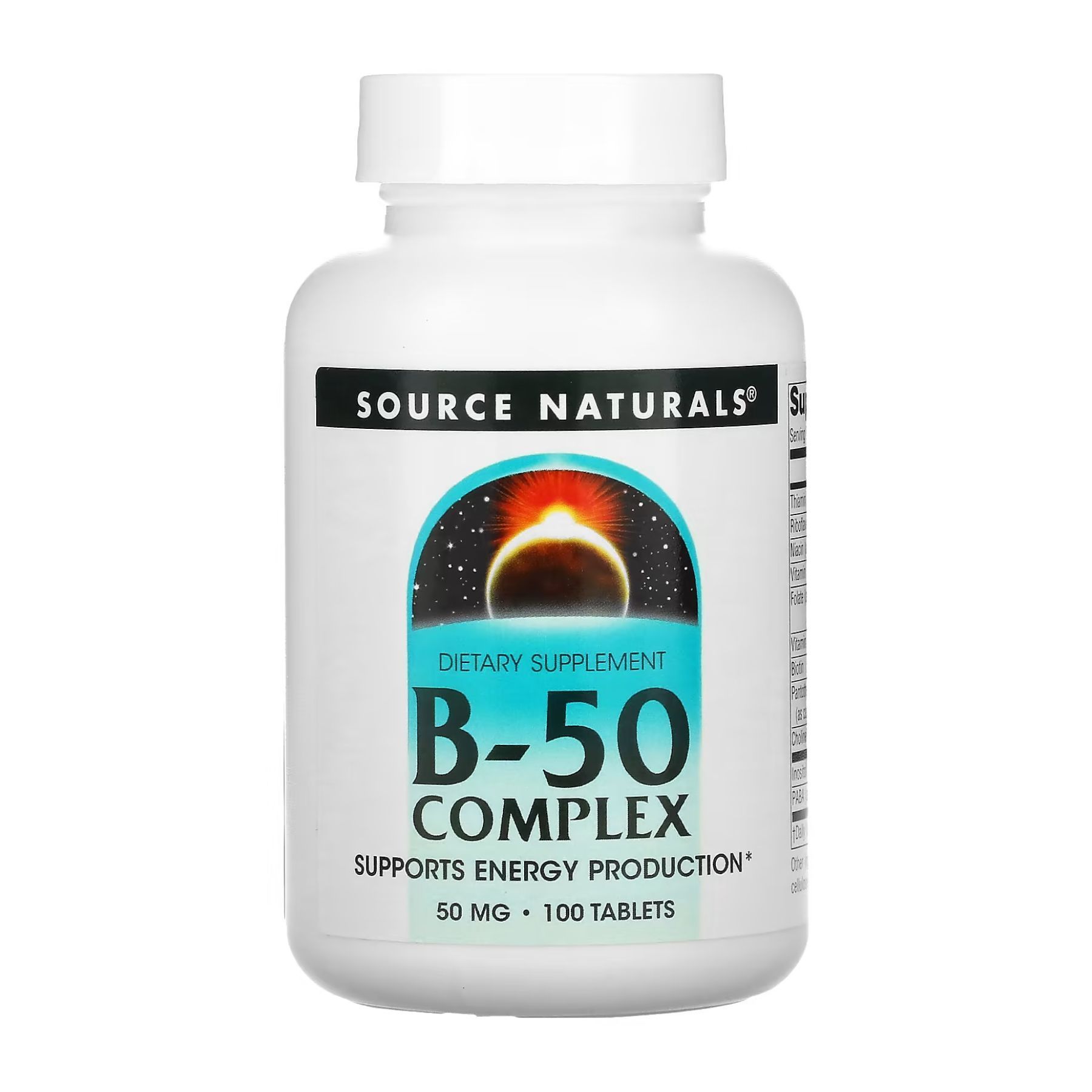 Комплекс вітамінів групи Б, Vitamin B-50 Complex 50mg - 100 tabs Source ...