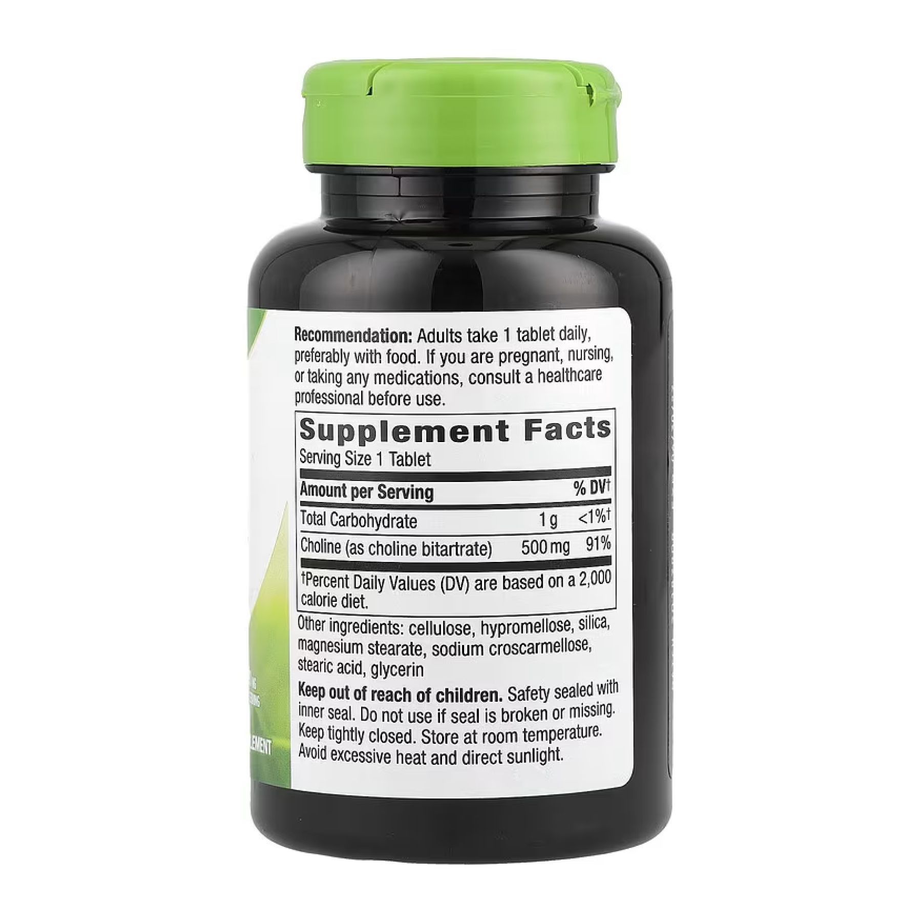 Холін, Choline 500 mg - 100 tabs Nature's Way купити в HealthFit Київ ...